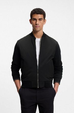 BOSS Sweatshirt Sweatjacke aus Material-Mix C-Skiles 55 (1-tlg)