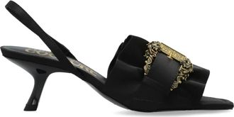 Versace Jeans Couture Femme, Chaussures, Noir, Taille: 39 EU Satin Heeled Sandales