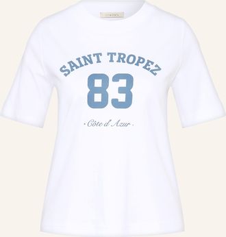 Lilienfels Lilienfels T-Shirt Mit Schmucksteinen weiss