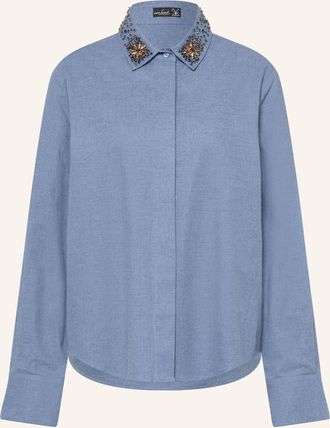 van Laack Van Laack Hemdbluse Vl-Azitan-Appl Aus Flanell blau