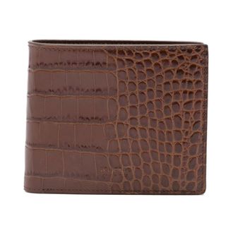 Tom Ford unisex, Accessoires, Brun, Taille: ONE Size Portefeuille Pliable Style Croco