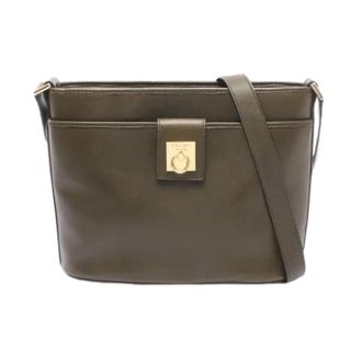 Celine Pre-owned Leder Schultertasche - - Pre-owned - Damen - Gr&uuml;n - ONE SIZE