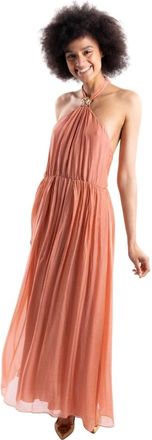H2O Femme, Robes, Orange, Taille: 42 FR Long Gown