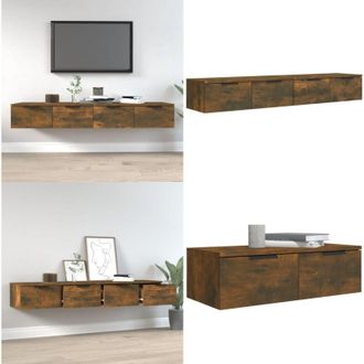 vidaXL Wandschr&auml;nke 2 Stk. R&auml;uchereiche 68x30x20 cm Holzwerkstoff - Wandregal - Regal - H&auml;ngeschrank - Holzschrank - K&uuml;chenregal - Home & Living
