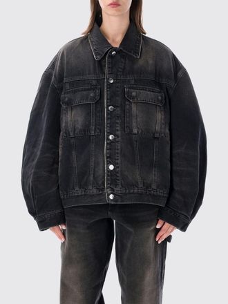 Haikure Veste en jean oversize en denim de coton &agrave; &eacute;paules tombantes