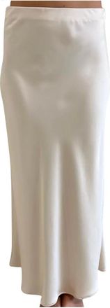 Dixie Femme, Jupes, Beige, Taille: 38 FR Longue Jupe &Eacute;vas&eacute;e en Satin