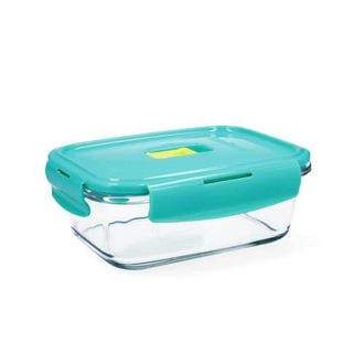 Luminarc Pure Box Holy R&eacute;cipient rectangulaire herm&eacute;tique en verre bicolore 82 cl