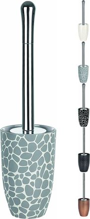 Spirella Darwin WC B&uuml;rste Toilettenb&uuml;rste Klob&uuml;rste WC Garnitur aus Steingut Steinoptik Grau