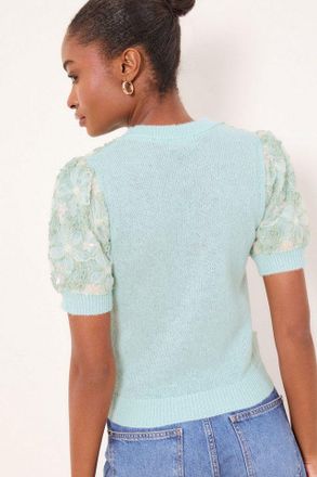 Lipsy Rundhalspullover Lipsy Strickpullover mit kurzen &Auml;rmeln, Regular (1-tlg)