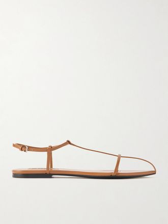 Jil Sander Sandales En Cuir Cage - Marron