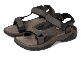 Teva Herren Terra Fi 5 Universal Leather Sportsandale, Dark Gull Grey, 48.5 EU