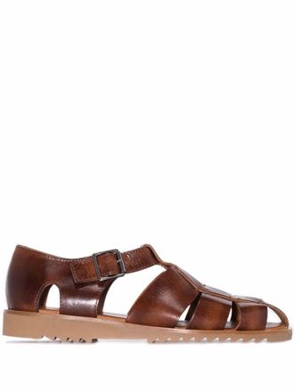 Paraboot sandales Pacific en cuir - Marron