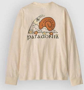 Patagonia Graphic Kids Longsleeve T-Shirt undyed natur