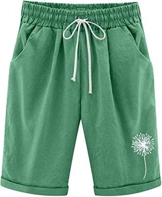 Generic Bermuda Femme Ete Fluide Short De Sport Chic Large Fluide Pas Cher Shorts et Bermudas Habill&eacute; Femmes Grande Taille &Eacute;lastique Confortable Ample Mode Sp