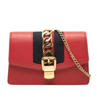 Gucci Sac bandouli&egrave;re vintage doccasion - Femme - Pre-owned - Rouge - Taille: ONE Size