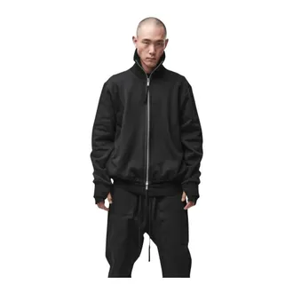 Thom Krom Homme, Sweatshirts et sweats &agrave; capuche, Noir, Taille: XL SweaT-shirt z zamkiem SJ 707