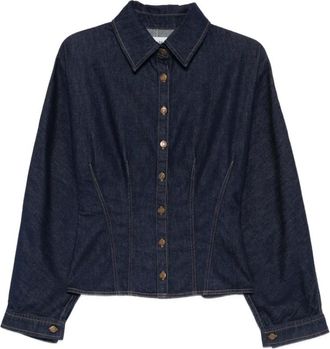 A Gold E Femme, Blouses et Chemises, Bleu, Taille: 40 FR Devon Shirt