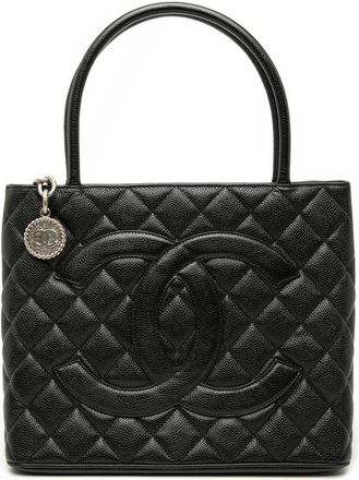 Chanel Shopper - Caviar Medallion Tote - Gr. unisize - in Schwarz - f&uuml;r Damen