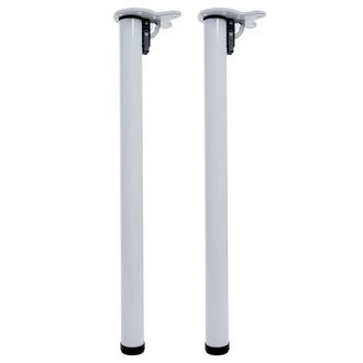 Mendler 2er-Set Tischbein HWC-H34, f&uuml;r Schreibtisch Esstischfu&szlig; Tischgestell, klappbar 72cm - wei&szlig;