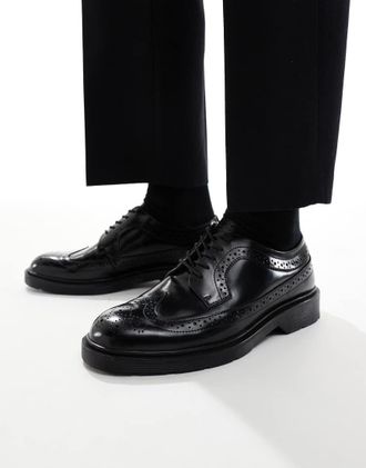 Jack & Jones Chaussures richelieu en cuir - Noir