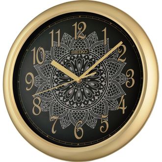 Seiko Clock Wanduhr Gold-schwarz