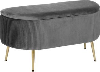 Atmosphera Atmosphera - Banc de rangement en velours solaro