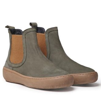 Toni Pons Serra - Bottines pour femme en cuir nubuck avec &eacute;lastiques lat&eacute;raux, kaki, 37 EU