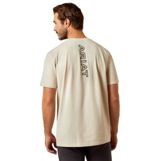 Ariat Mens BV Logo T-Shirt in Khaki Heather, Size Small, by Ariat