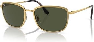 Ray-Ban Rb3705 Sonnenbrillen Arista Gold Fassung Gr&uuml;n Glas 60-19