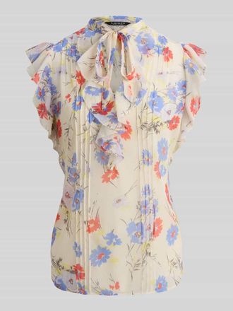 Lauren Ralph Lauren Shaped Fit Bluse mit Offizierskragen und materialgleicher Schluppe