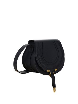 Chlo&eacute; Womens Shoulder Bag Marcie Leather Black Calf