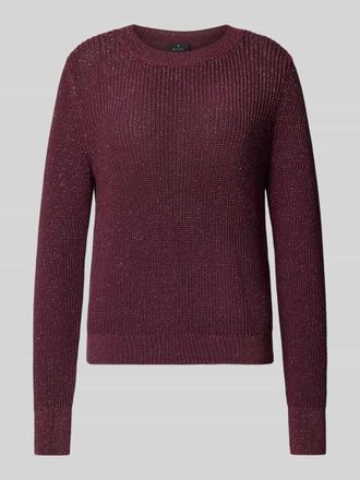 Monari Strickpullover mit gerippten Abschl&uuml;ssen