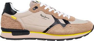 Pepe Jeans London Pepe Jeans Herren Brit Fly M Sneak, Brown Dark Stone Beige, 44.5 EU
