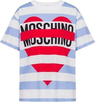 Moschino unisex, Tops, Multicolore, Taille: 2XS T-shirt en jersey de coton imprim&eacute;