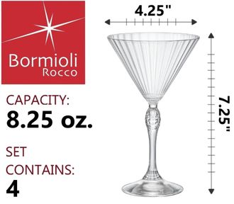 Bormioli Rocco AMERICAS MARTINIGLAS 24CL SET 4