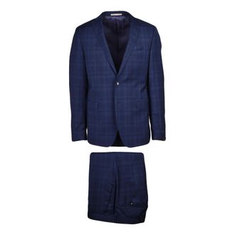 Paoloni Homme, Costumes, Bleu, Taille: XL Costume crois&eacute;