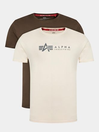 Alpha Industries Alpha Industries T-Shirt-Set Alpha Label T 2 118534 Bunt Regular Fit