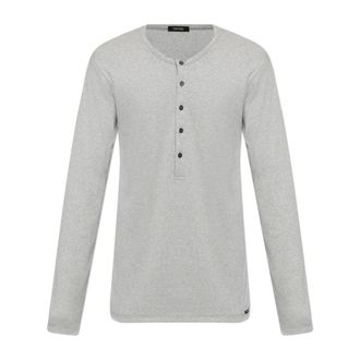 Tom Ford Unterhemd T-Shirt mit langen &Auml;rmeln - - Tops - Herren - Grau - 2XL