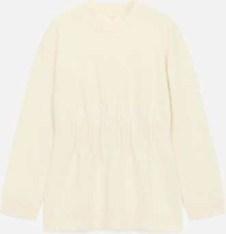 Arket Taillierter Pullover -Wei&szlig;