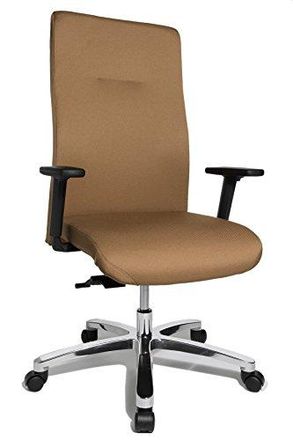 Topstar Topstar Big Star 20 inklusive höhenverstellbare Armlehne Bürostuhl, Stoff, braun, 67 x 67,5 x 130 cm