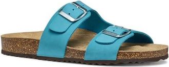 Geox Femme D BRIONIA L Sandale Plate, Lt Blue, 35 EU