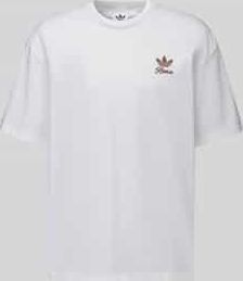 adidas Originals T-Shirt aus Leinen mit gro&szlig;em R&uuml;ckenprint