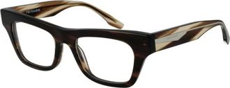 Trussardi Femme, Accessoires, Brun, Taille: ONE Size Elegant Rectangular Lunettes Frame