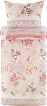 Bassetti Hanami Bettwäsche + 2 Kissenhüllen, aus 100% Baumwollsatin, in der Farbe Beige 41, Maße: 200x200 + 2 K 80x80 cm - 9329931