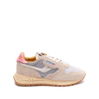 Autry Femme, Chaussures, Multicolore, Taille: 37 EU Baskets &agrave; lacets beige