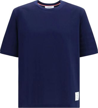 Thom Browne Jersey Ottoman 4-Bar Tee - - Tops - Herren - Blau - S