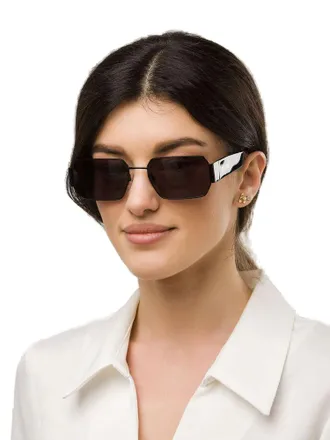 Just Cavalli SJC199 Rectangular Metal Sunglasses - Black