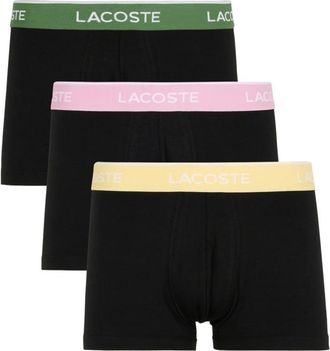 Lacoste Homme, Sous-v&ecirc;tements, Noir, Taille: L Tripack boxer coton stretch
