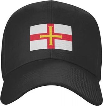 Generic Casquette de baseball tendance avec drapeau de Guernesey - Casquette de baseball r&eacute;glable pour homme et femme - Protection solaire