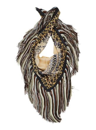 Etro Womens Scarf Black Silk Scarfs